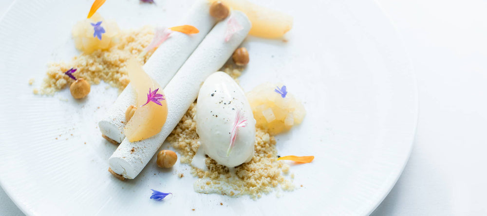 "Nutcracker" Mousse & Poached Pear Dessert | TEALEAVES